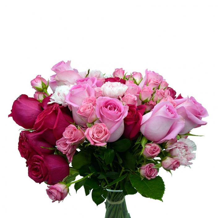 Pink Roses Mix Bouquet - LIFE IN BLOOM